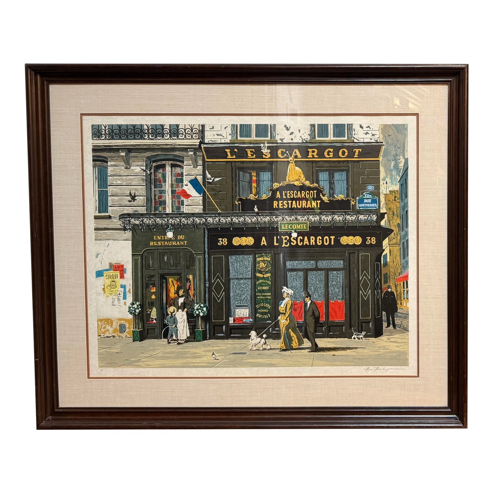Bruce Bomberger l'Escargot Artist Print, Framed | Chairish