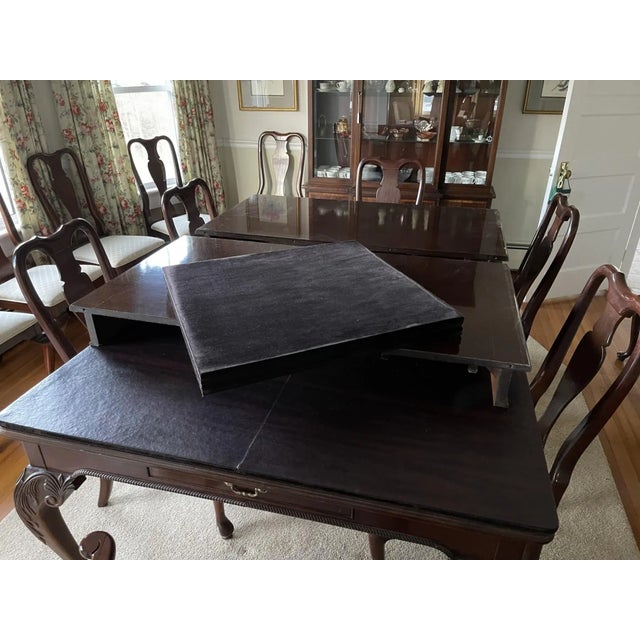 1990s Hickory White Dining Room Table and Twelve (12!) Chairs From the ...