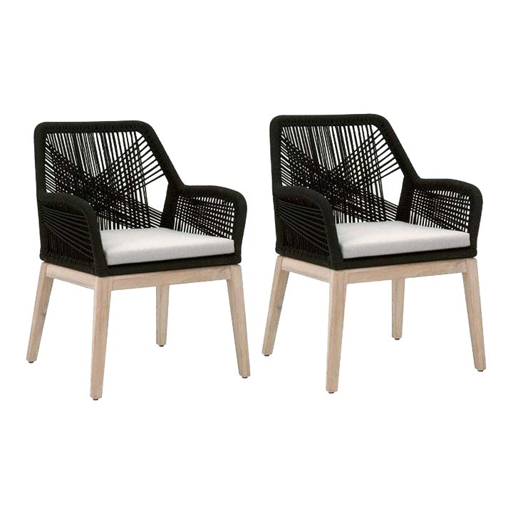 Loom Outdoor Arm Chair, Set of 2 | Chairish