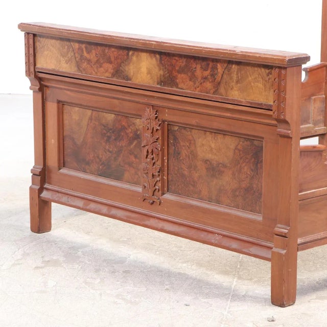 Victorian Walnut and Burl Walnut Full Size Bed Frame, Late 19th Century ...