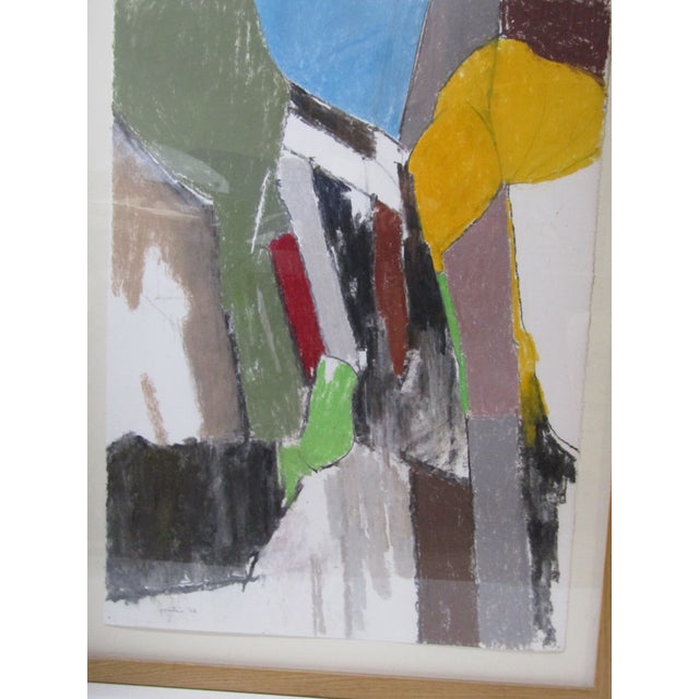Original Leon Goldin Oil Pastel Abstract Expressionist Painting | Chairish