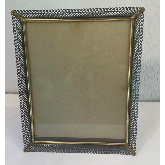Black Brass Filigree Picture Frame | Chairish