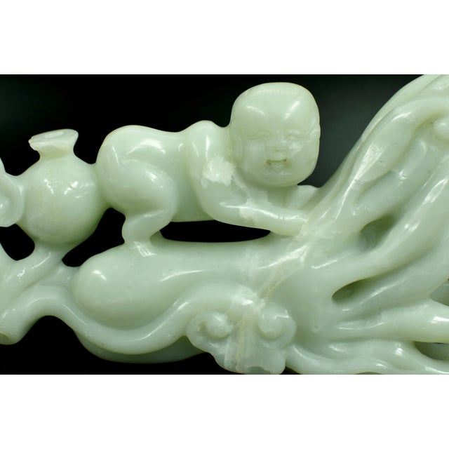 Natural Nephrite Jade Sculpture | Chairish