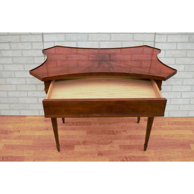 Baker Furniture Federal Heckman Inlaid Tea Side Table | Chairish