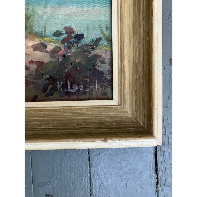 1950’s Mid Century Modern Tropical Palm Trees Beach Painting Signed ...