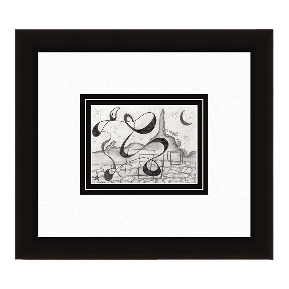 1990s Alexander Constantine Original Drawing Nighttime Signed, Framed ...