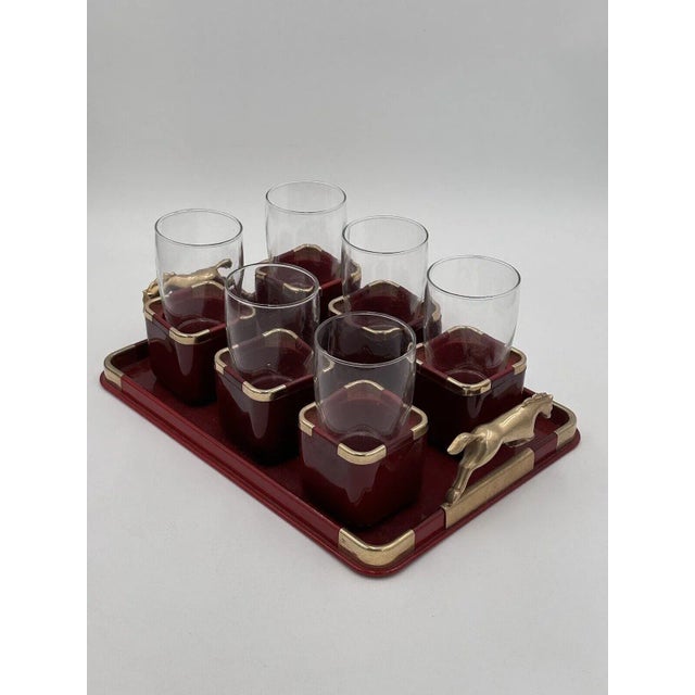 Hollywood Regency Glasses and Tray Set from Hans Turnwald, 1970s , Set ...