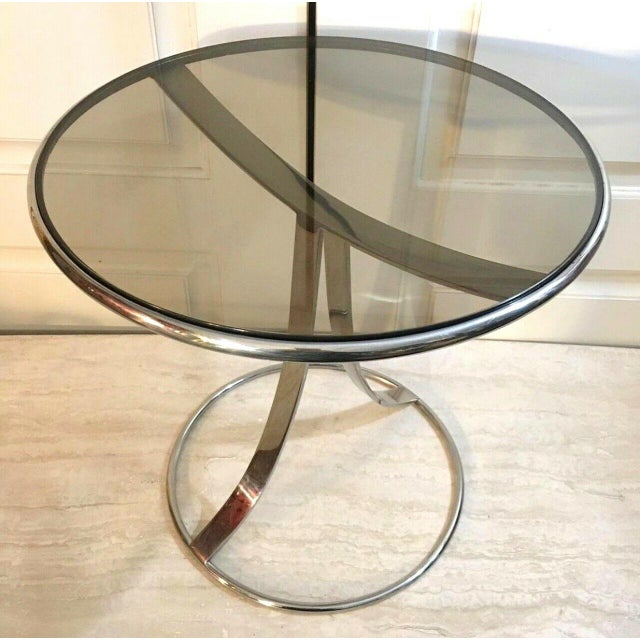 1970s Gardner Leaver Steelcase Chrome Smoked Glass Side Tables - A Pair ...