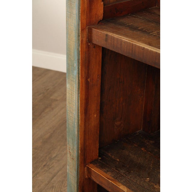 Rustic Farmhouse Style Painted Tall Open Bookcase | Chairish