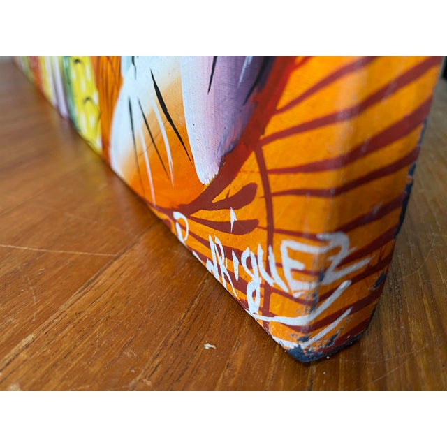 1990s Colourful African Fruit Market' Acrylic on a Stretched Canvas ...