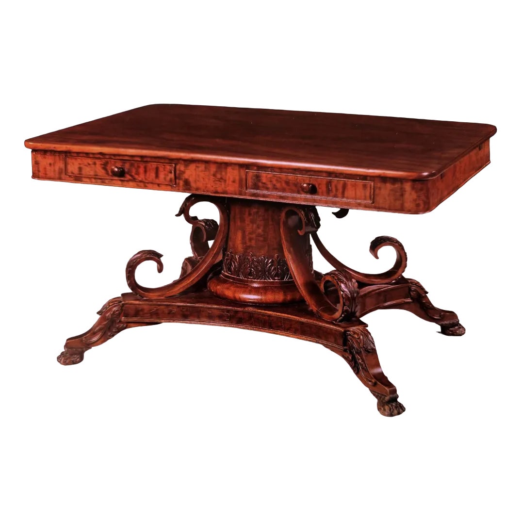 English Regency Library Table, 1840s | Chairish