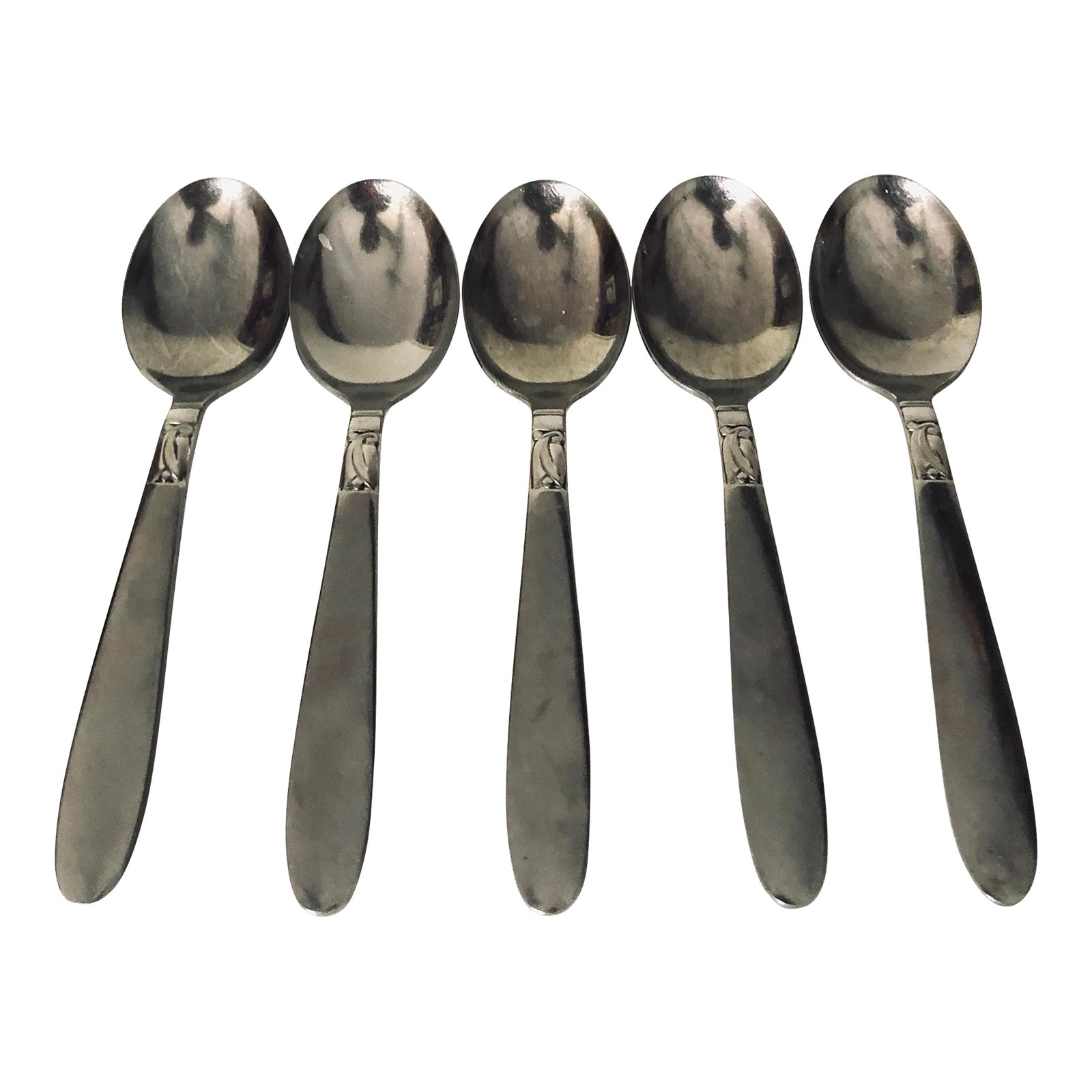 Midcentury Stainless by International "Creations" Oval Soup Spoons- Set ...