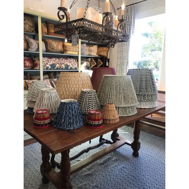 Custom Maison Maison Gathered Lampshades - a Pair | Chairish