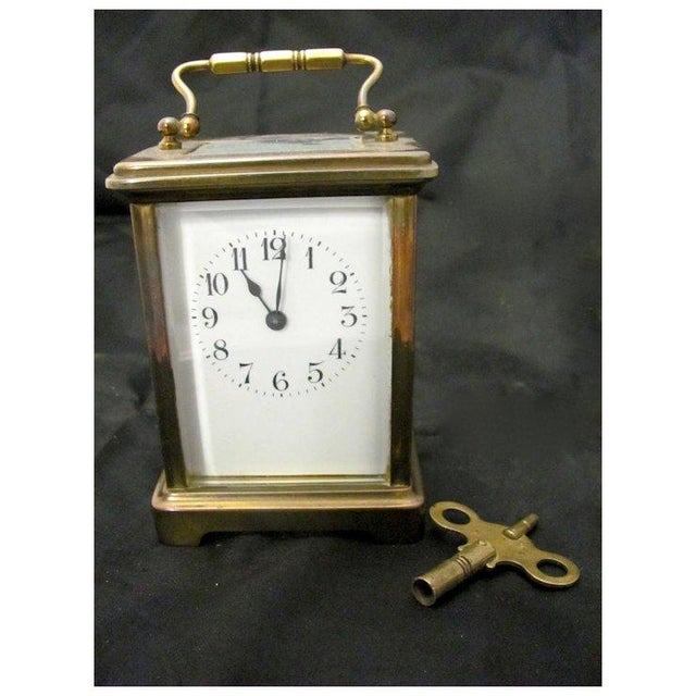 Late 19th Century Brass And Glass Carriage Clock | Chairish