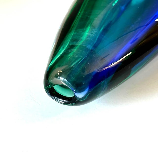 1980s Large Oball Murano Sommerso Teardrop Vase | Chairish
