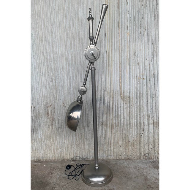 Mid-Century Modern Industrial Total Adjustable Floor Lamp | Chairish