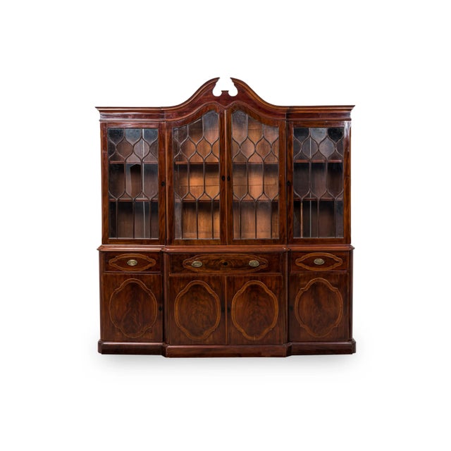 Baltic NeoClassic Mahogany 18th Century Breakfront | Chairish