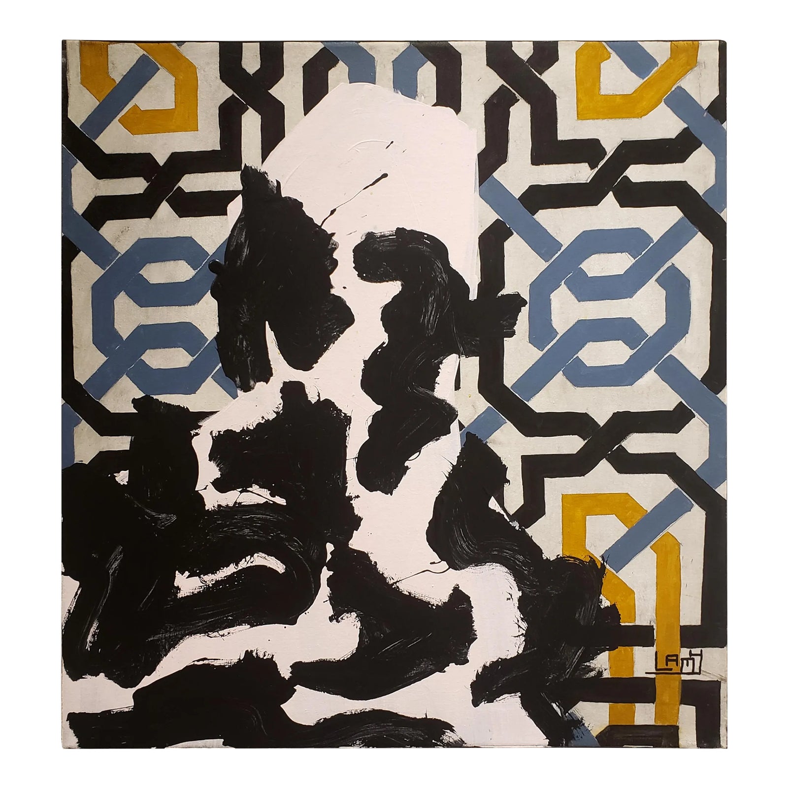 Abstract Figural Painting by Artist Lionel Lamy "Now Is the Time ...