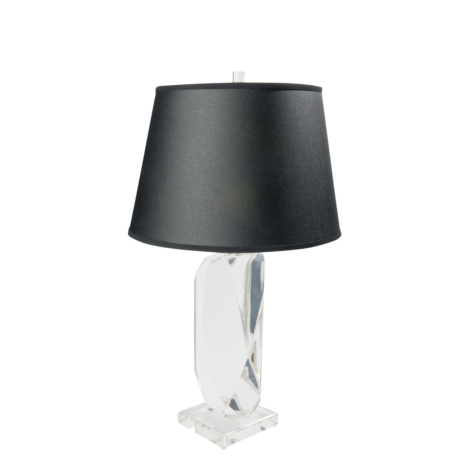 Mid Century 'Lozenge' Lucite Table Lamp | Chairish