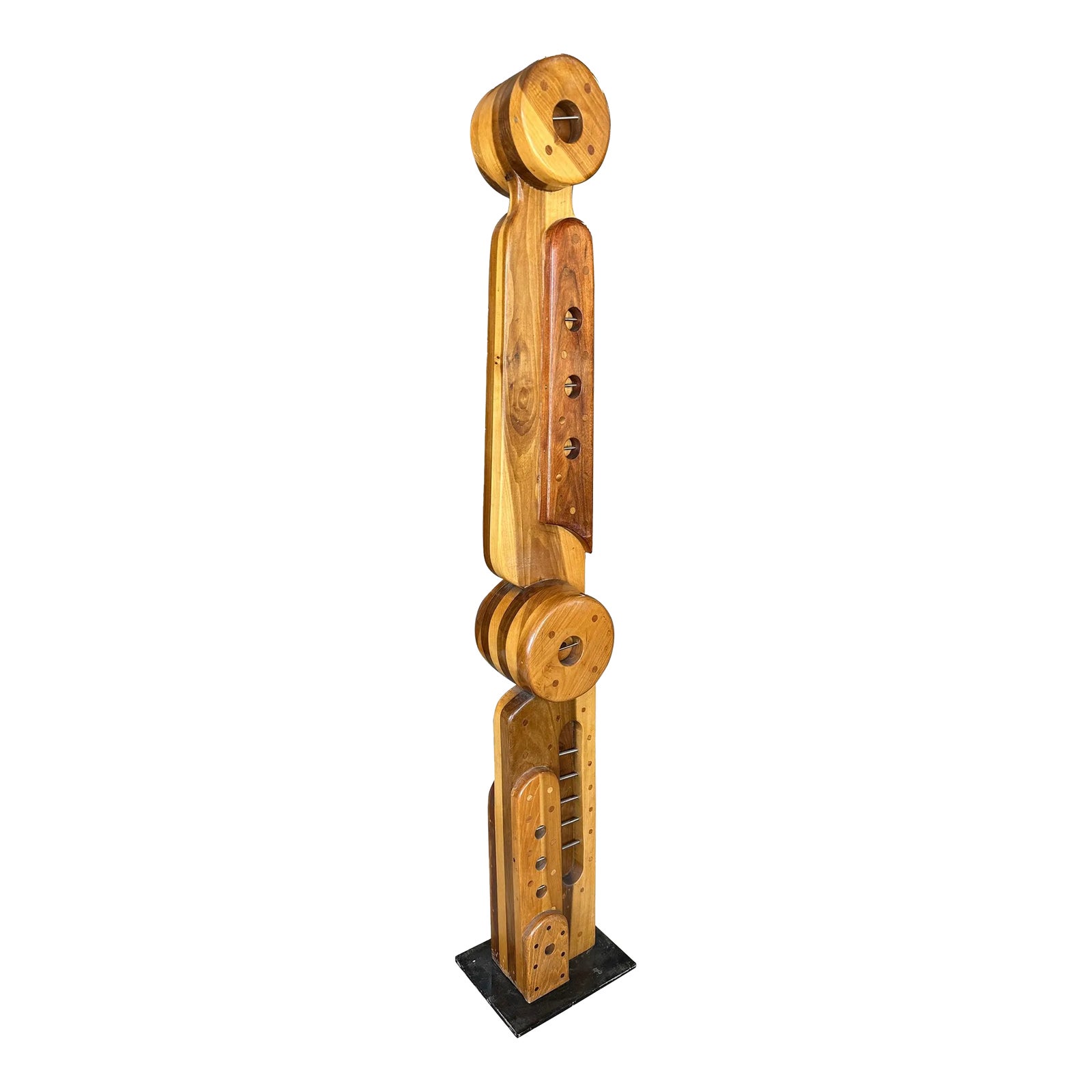 1990s Abstract Wood Sculpture by Ed Hart | Chairish