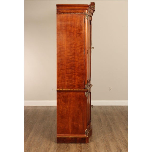 Henredon French Regency Style Four Door Walnut Armoire | Chairish