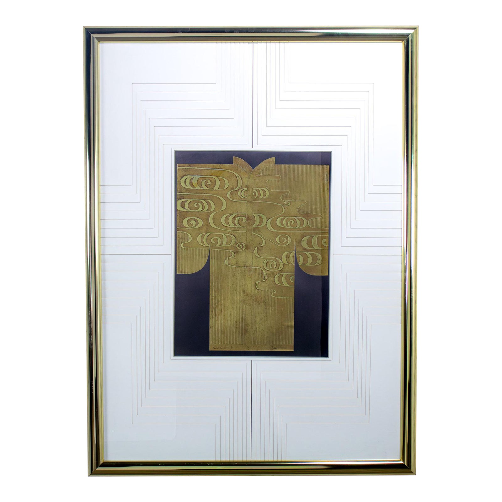 Late 20th Century Art Deco Revival Kinder Harris Large Scale Art Titled ...