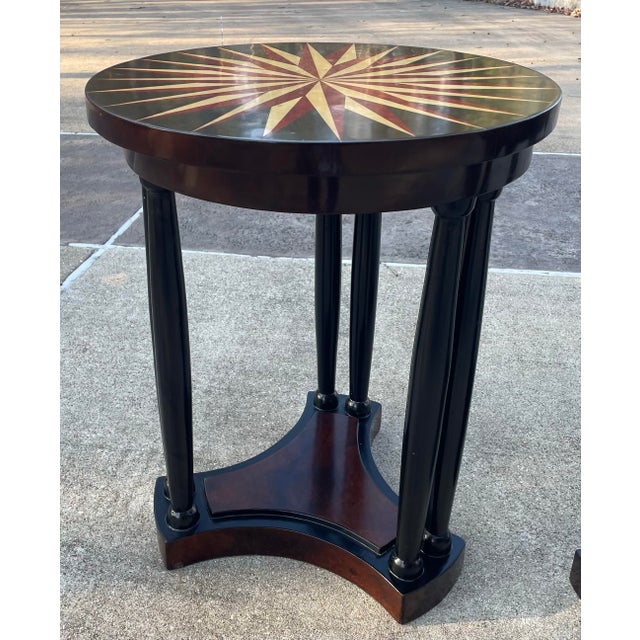 Vintage European Art Deco Tiger Wood Side Tables - a Pair | Chairish