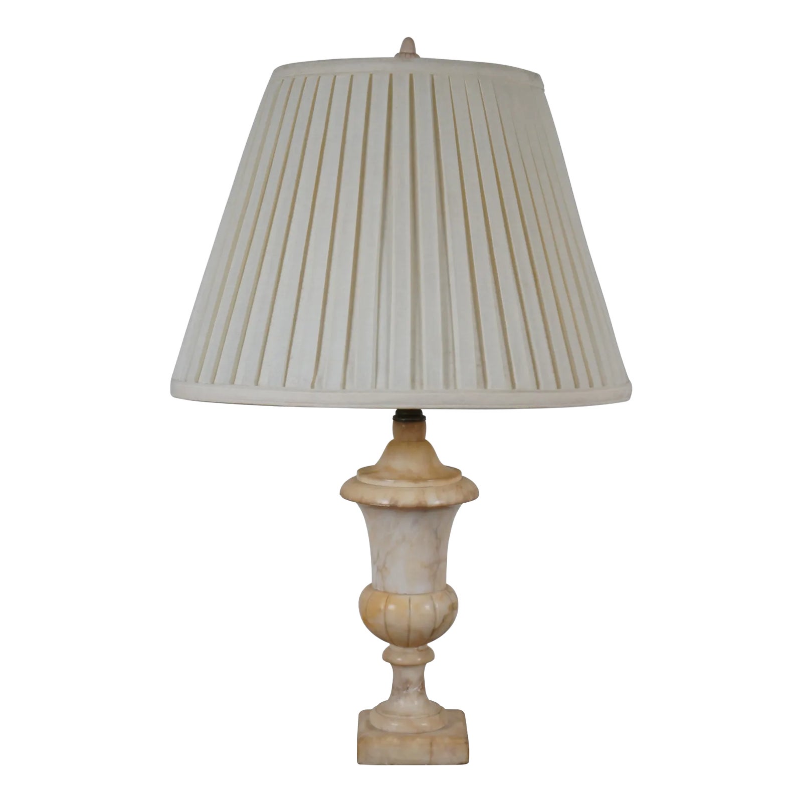 Antique Neoclassical Carved Marble Alabaster Trophy Urn Table Lamp ...