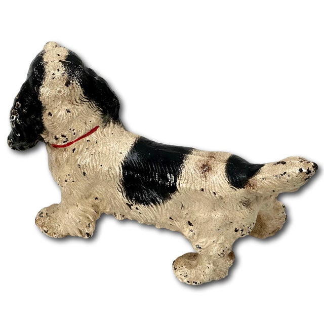 Smaller Size Vintage 1930s Solid Cast Iron Cocker Spaniel Dog Doorstop ...