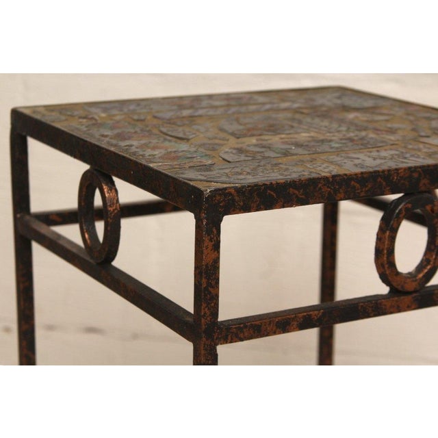 1990s Vintage Mosaic Side Table | Chairish