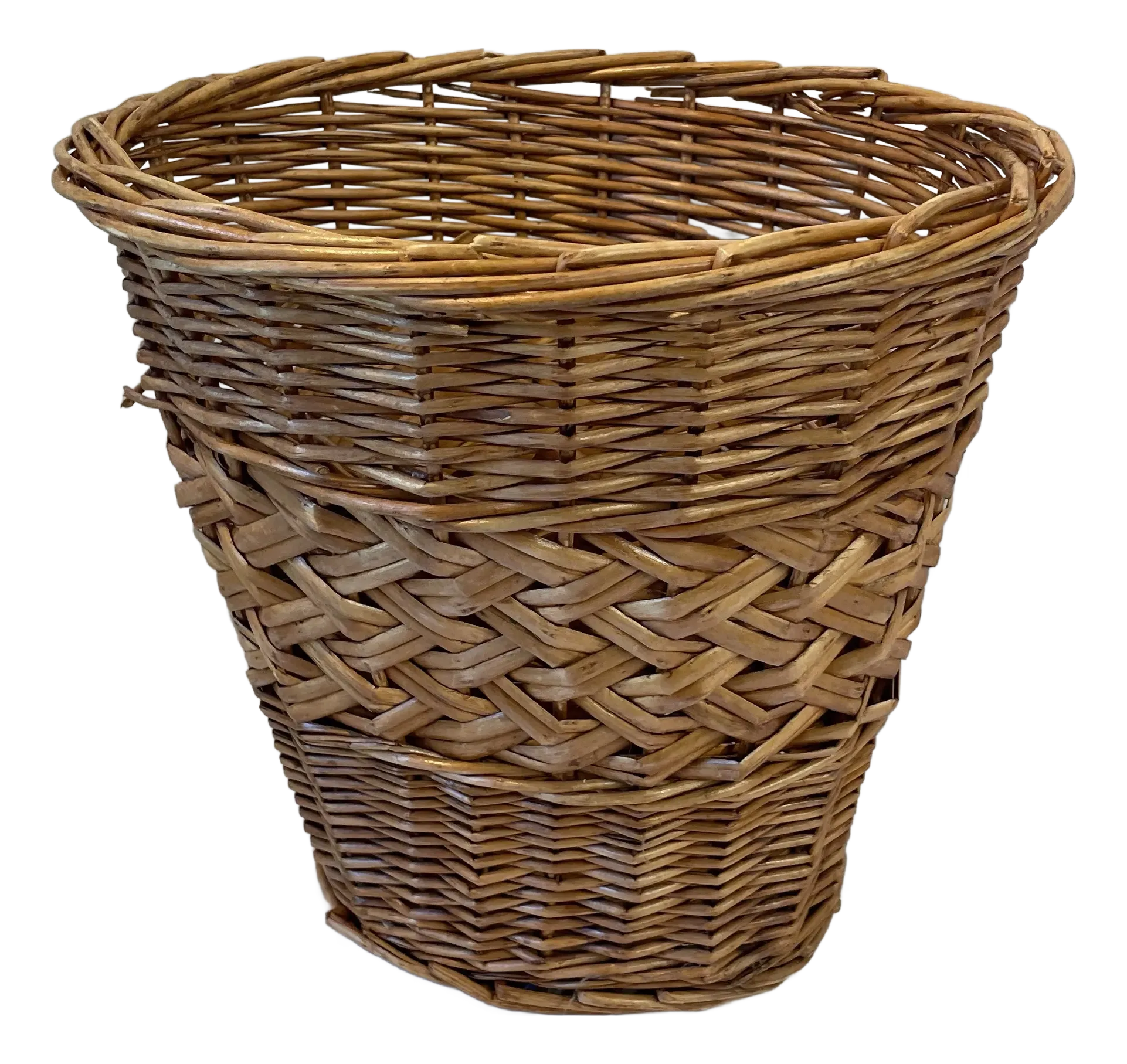 wicker trash can large