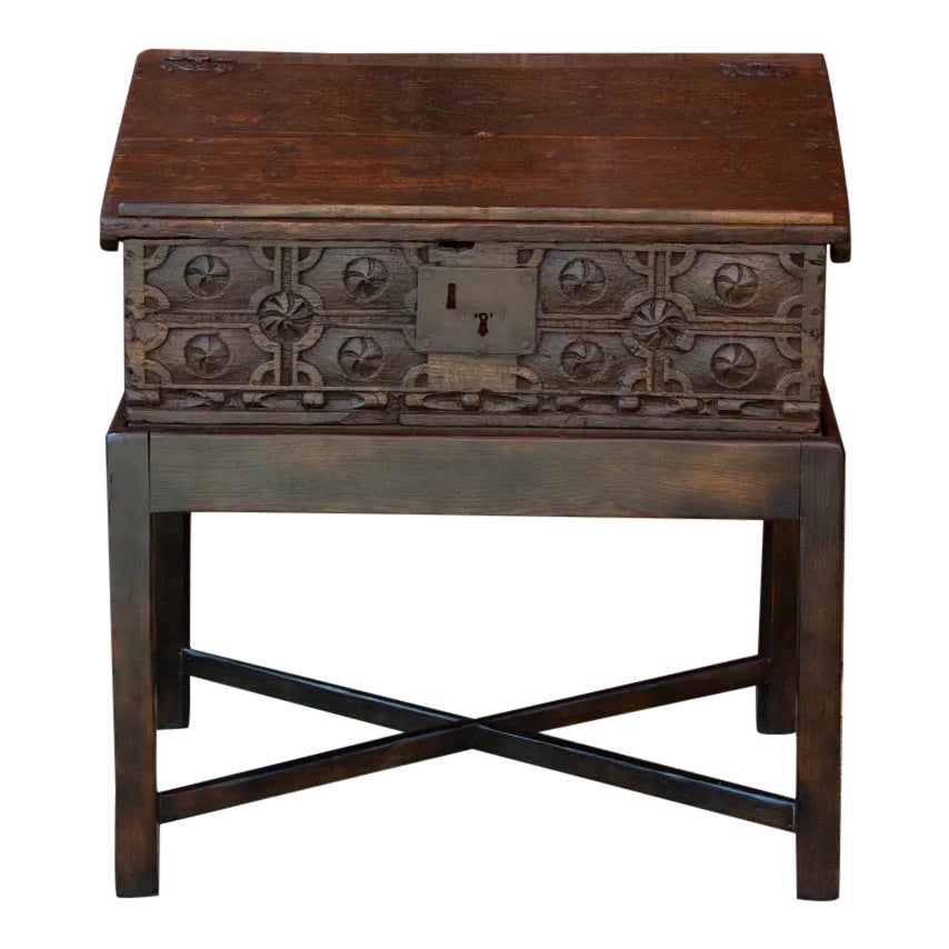 Vintage Writing Box on Stand | Chairish
