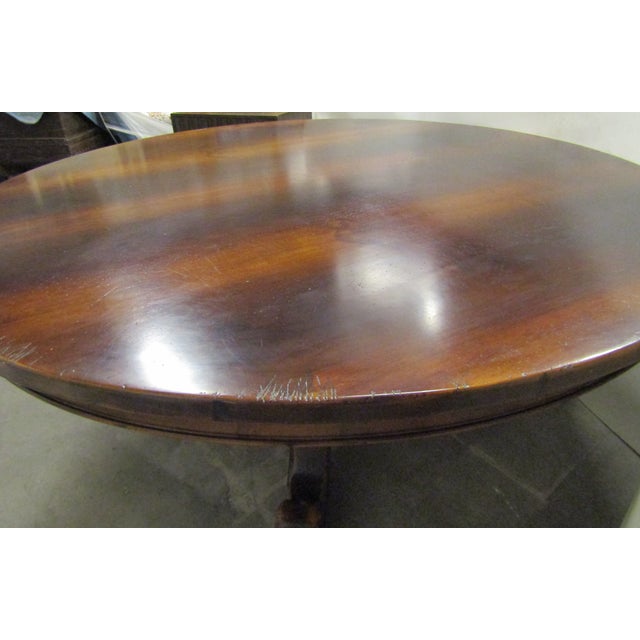 Traditional Solid Wood 70 Inch Round Dining Table | Chairish