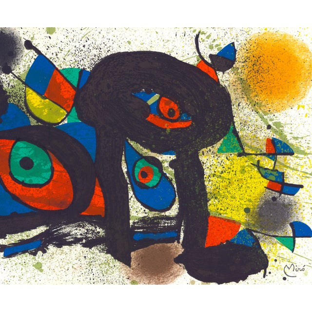 Original 1973 Lithograph by Joan Miro "Les Poissons" (The Fish) | Chairish
