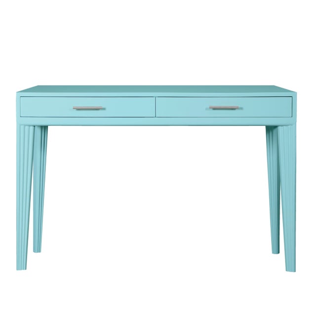 Barcelona Desk - Turquoise | Chairish
