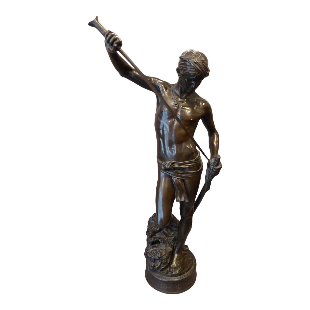19th Century Figural Bronze Sculpture by Antonin Mercie | Chairish