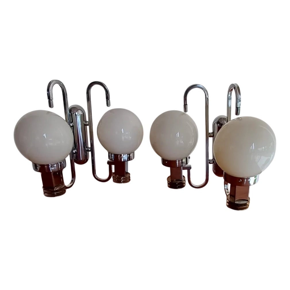 Double Wall Lights, 1980s, Set of 2 | Chairish