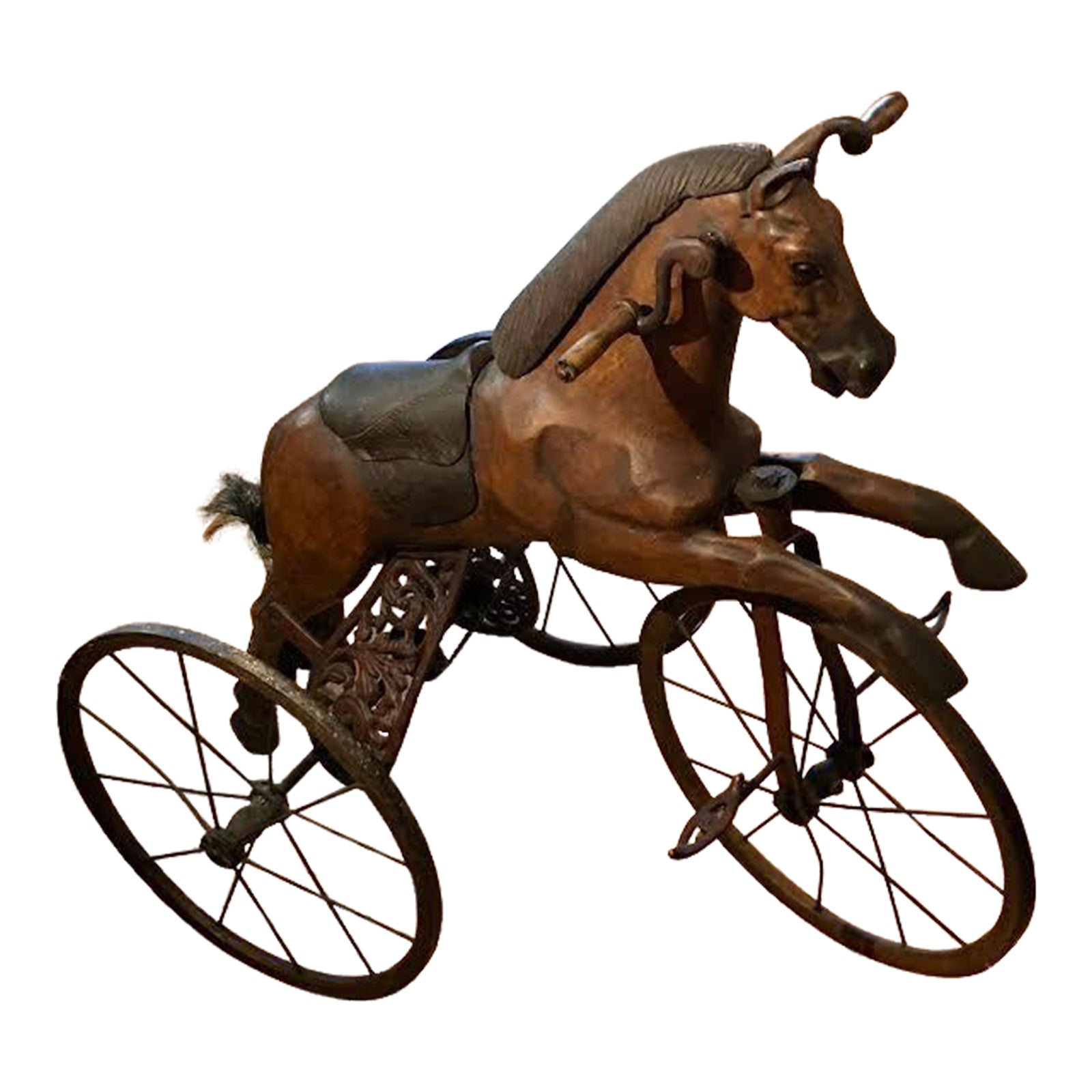 Antique Old French Inspired Toy Horse Tricycle | Chairish