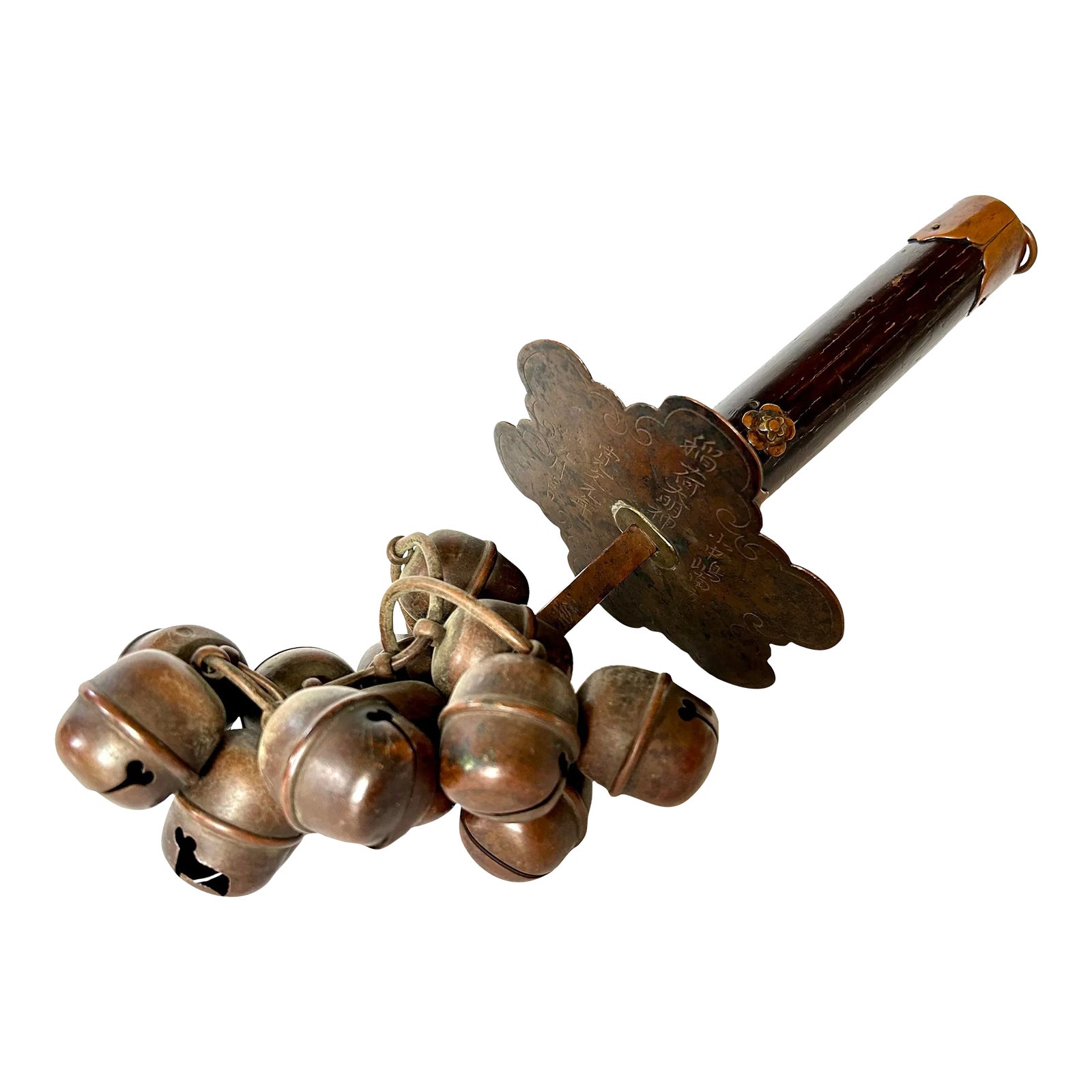 Shinto Priestess's Bell Wand for Ritual Kagura Dances (Kagura-Suzu ...