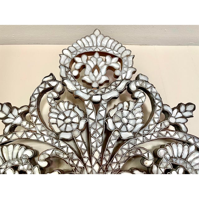 Early 20th Century Levant Style White Mother of Pearl Inlaid Mirror ...