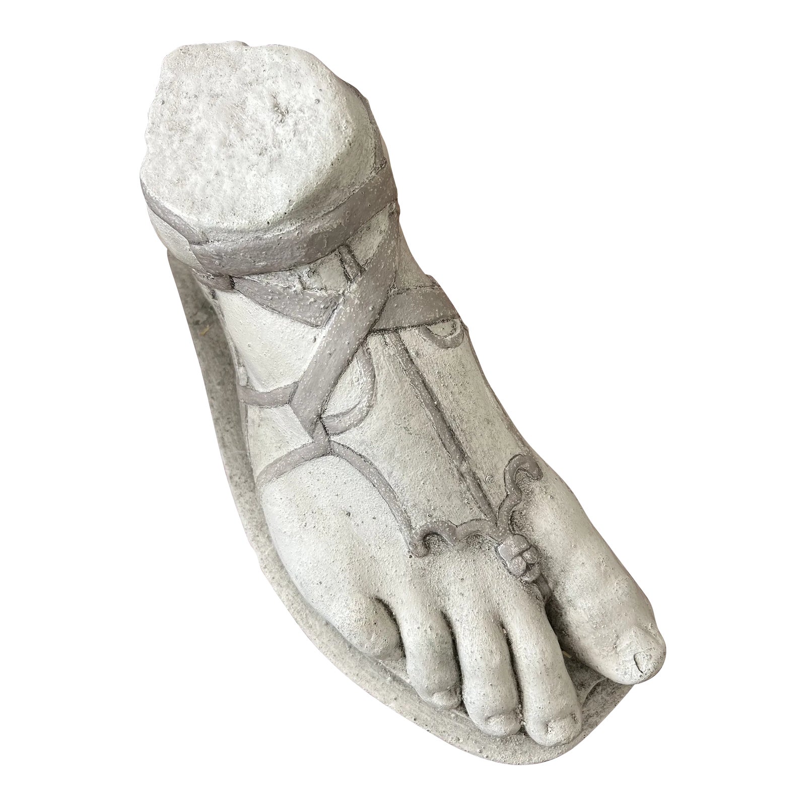 Vintage Italian Decorative Roman Foot Plaster Sculpture | Chairish