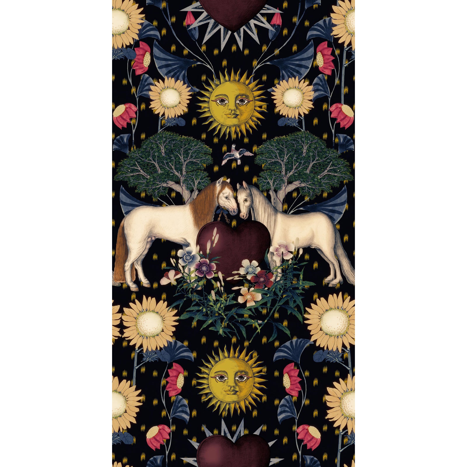 Mirage Dark Wallpaper - Set of 3 Rolls | Chairish