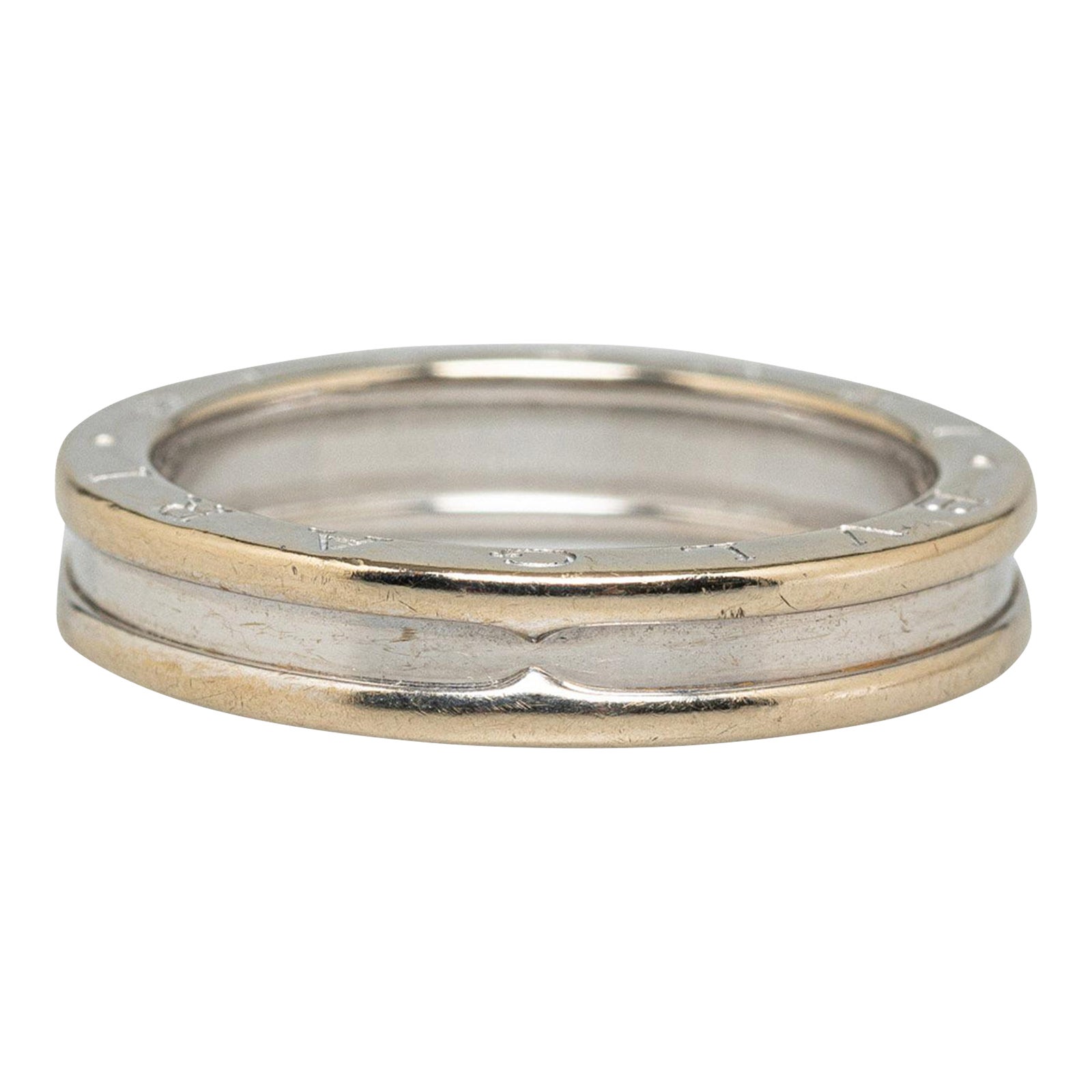 Bvlgari 18K White Gold B.Zero1 One Band Ring Size 10 | Chairish