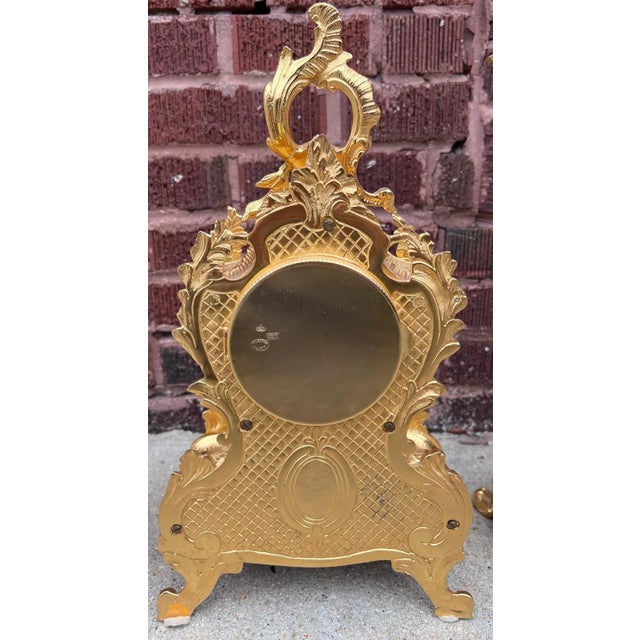 Vintage Italian Roman Style Ornate Mantel Clock With Two Figural Cherub ...