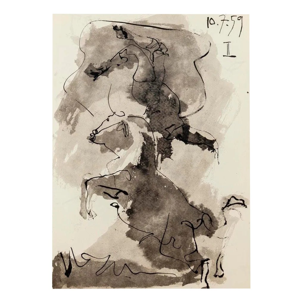 Pablo Picasso, The Bull Fighting, 1961, Lithograph | Chairish