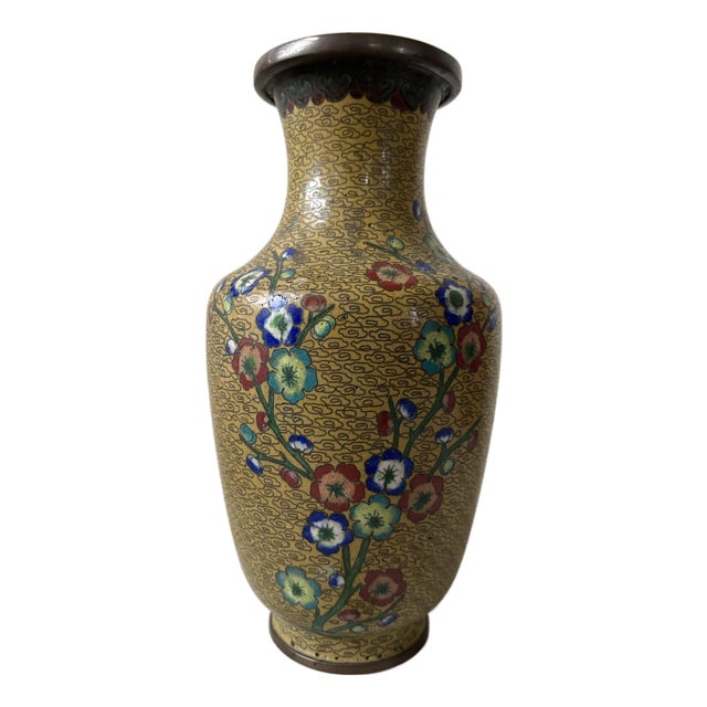 Early 20th Century Antique Chinese Cloisonne Vase | Chairish