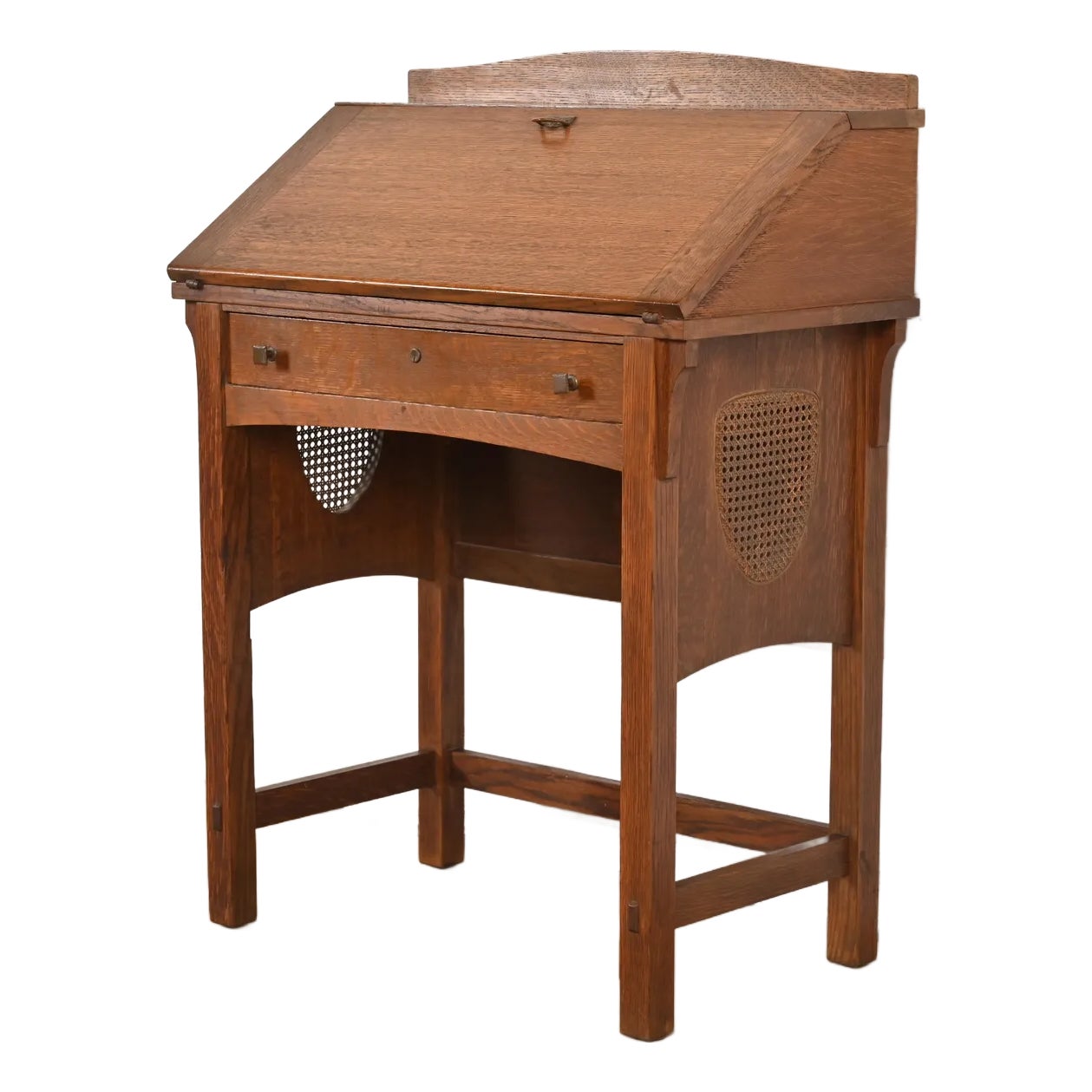 Limbert Antique Mission Oak Arts & Crafts Drop Front Secretary Desk ...