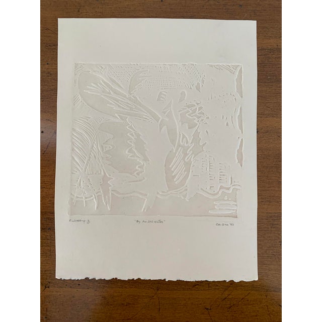1980s Minimalist Original Embossed Drawings by Betty Ross - a Pair ...