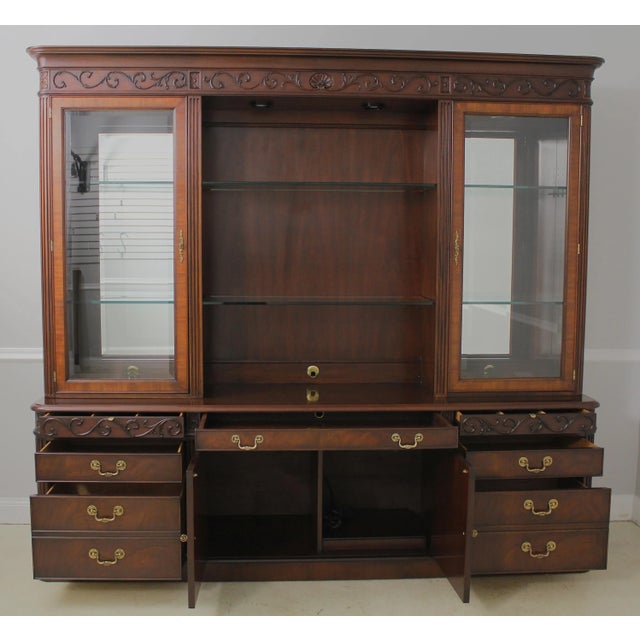 Henkel Harris - Moore Hmbc Executive Mahogany Credenza Bookcase | Chairish
