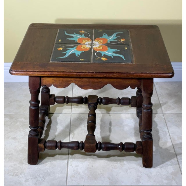 Antique California Tile Table Spanish Colonial Mission With Ceramic ...
